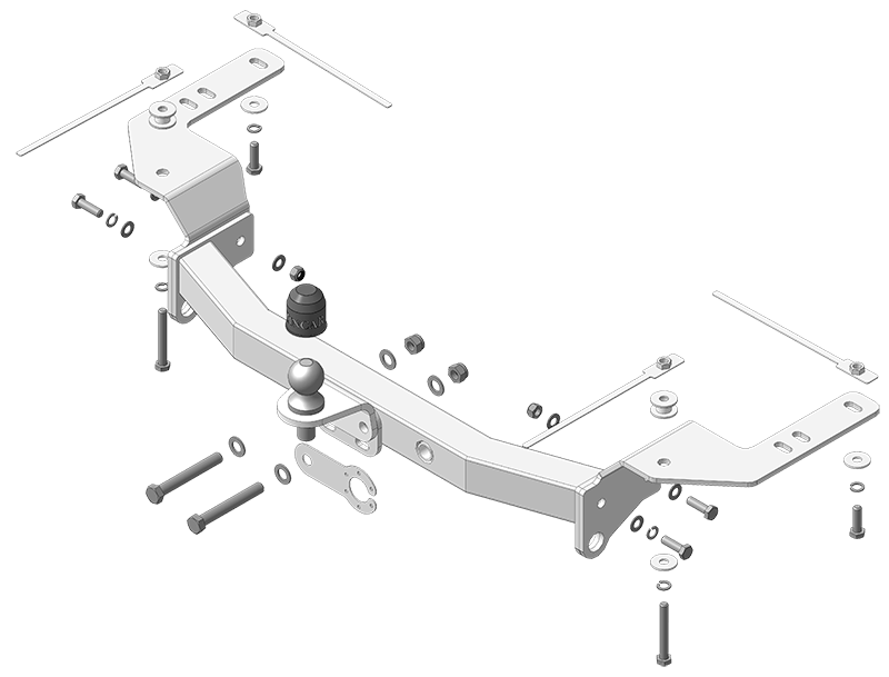 Фаркоп ZincaR на Lexus LX 570 2007-2021 Арт. ZT101FE (полностью ...